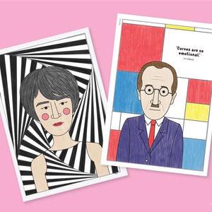 Famous Artist Coloring Pages #3 (o'keeffe, Munch, Degas, Haring ...