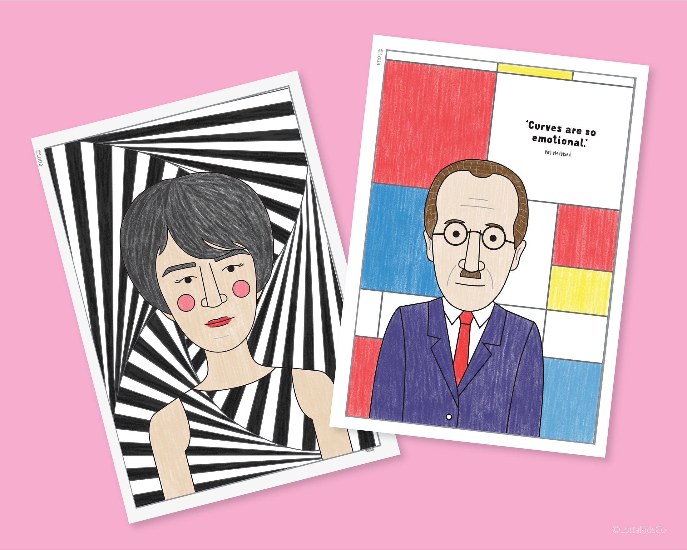 Famous Artist Coloring Pages #3 (o'keeffe, Munch, Degas, Haring ...