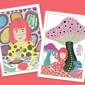 Yayoi Kusama Coloring Pages | Famous Artist Coloring Pages | Art ...
