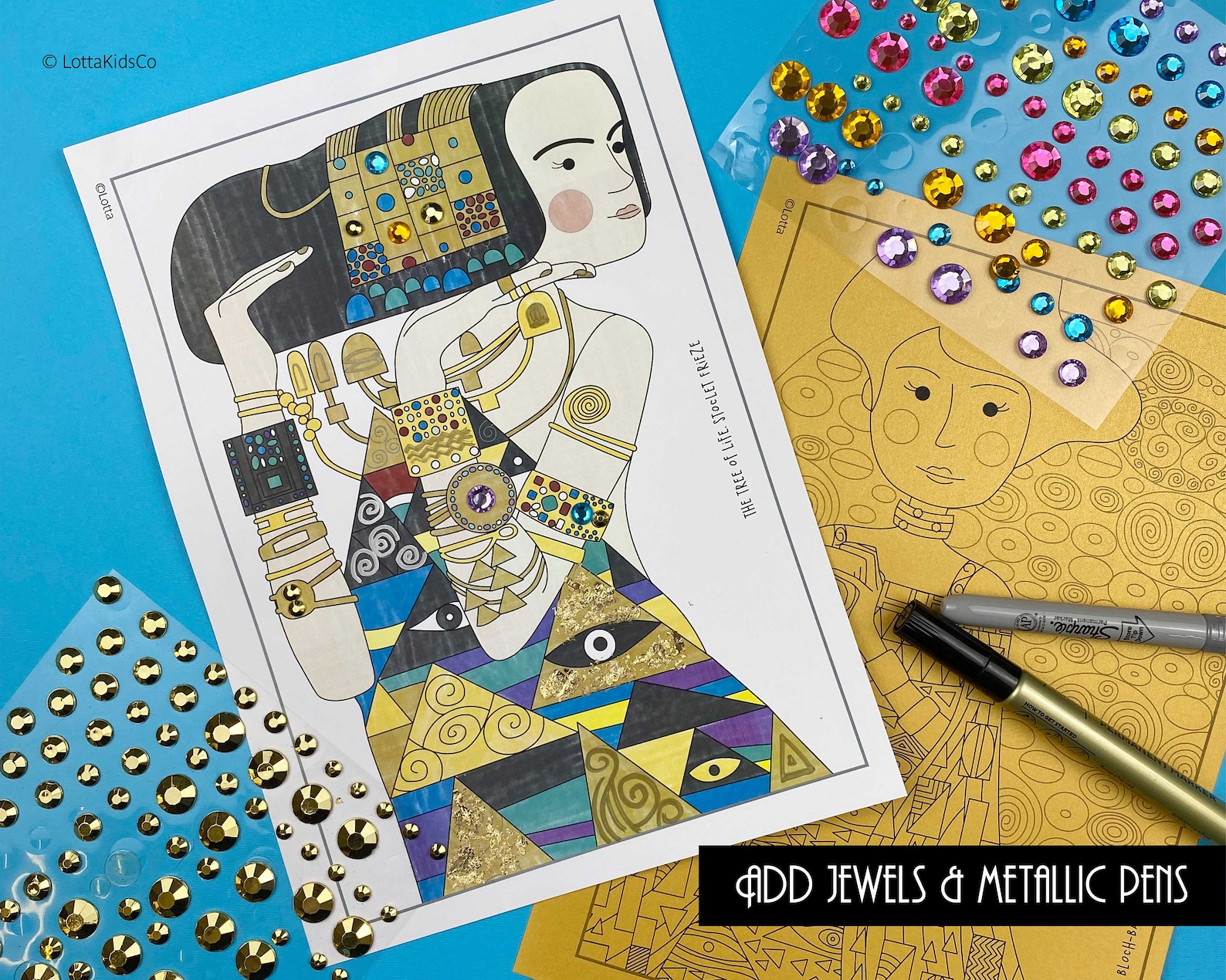 Gustav Klimt Coloring & Drawing Pages - Etsy