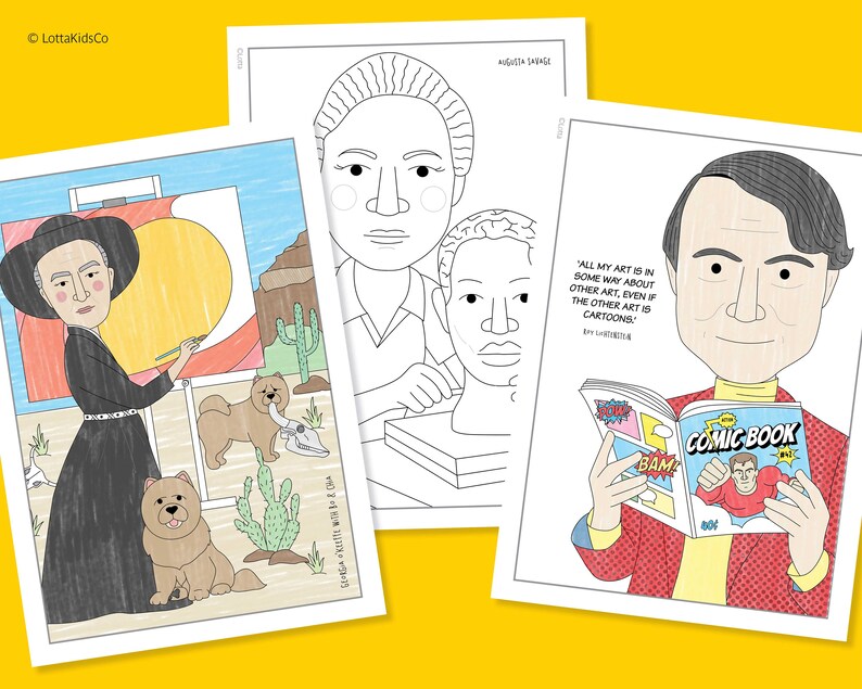 Famous Artist Coloring Pages #8 (frida, Matisse, O’keeffe, Warhol ...