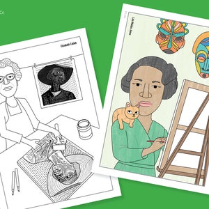 Famous Artist Coloring Pages #5 (famous Black Artists Basquiat, Thomas ...