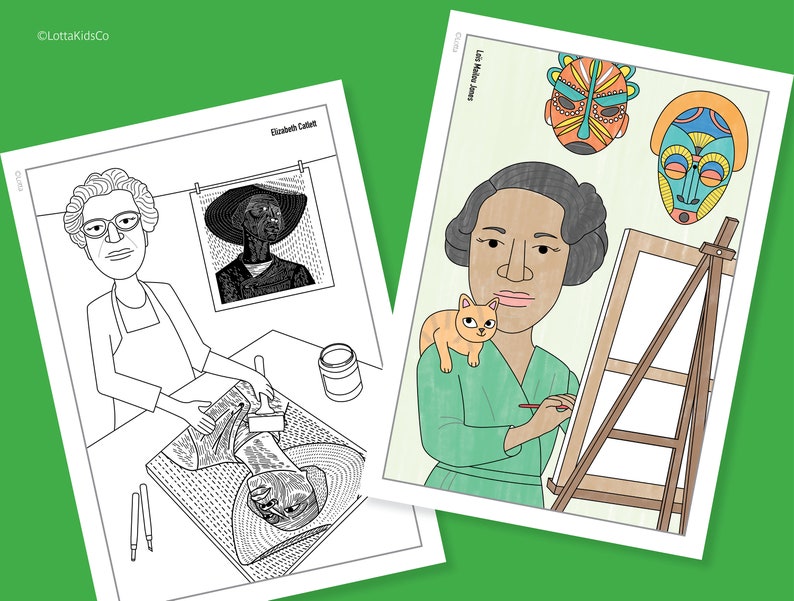 Famous Artist Coloring Pages #5 (famous Black Artists Basquiat, Thomas ...