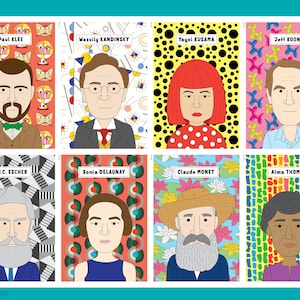 Famous Artist Pattern Printable Posters 2 (10 Artists Van Gogh, Yayoi ...