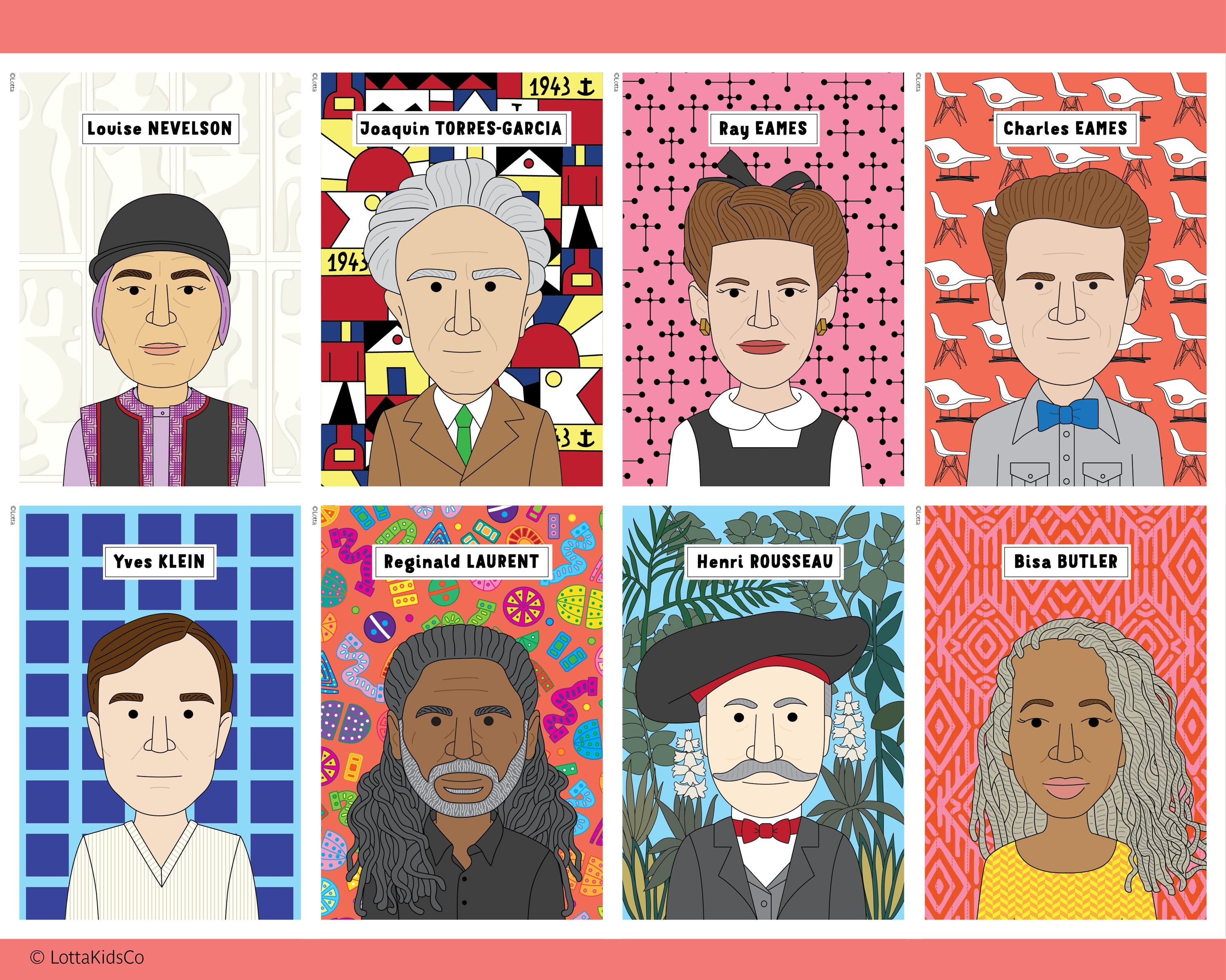 Famous Artist Pattern Posters 9 (10 Artists Rousseau, Eames, De ...