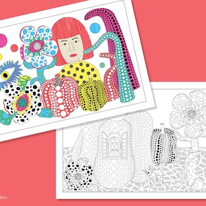 Yayoi Kusama Coloring Pages | Famous Artist Coloring Pages | Art ...