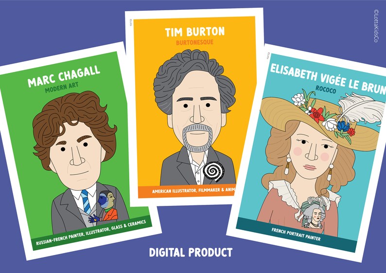 Famous Artist Classroom Posters #4 (20 Artists) Art Classroom Decor - Etsy