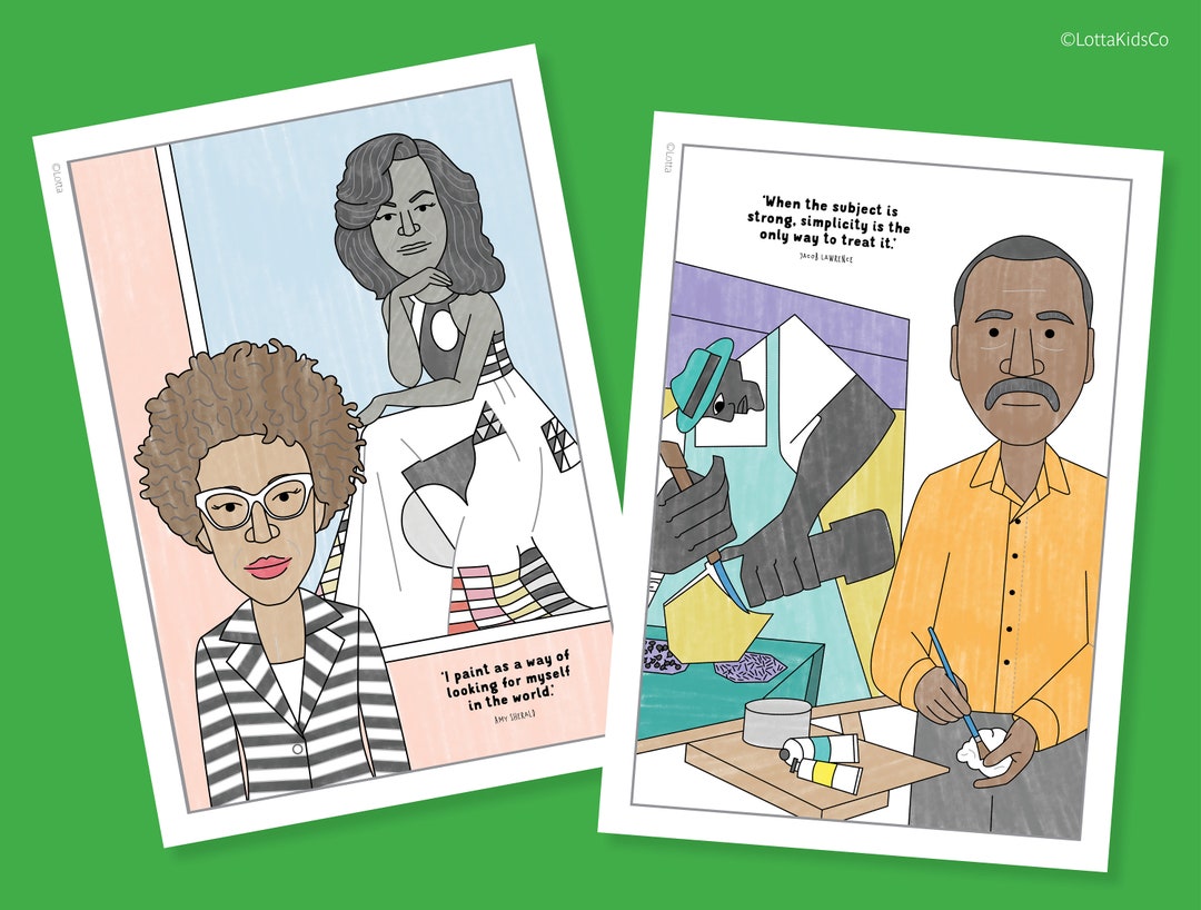 Famous Artist Coloring Pages #5 (famous Black Artists Basquiat, Thomas ...