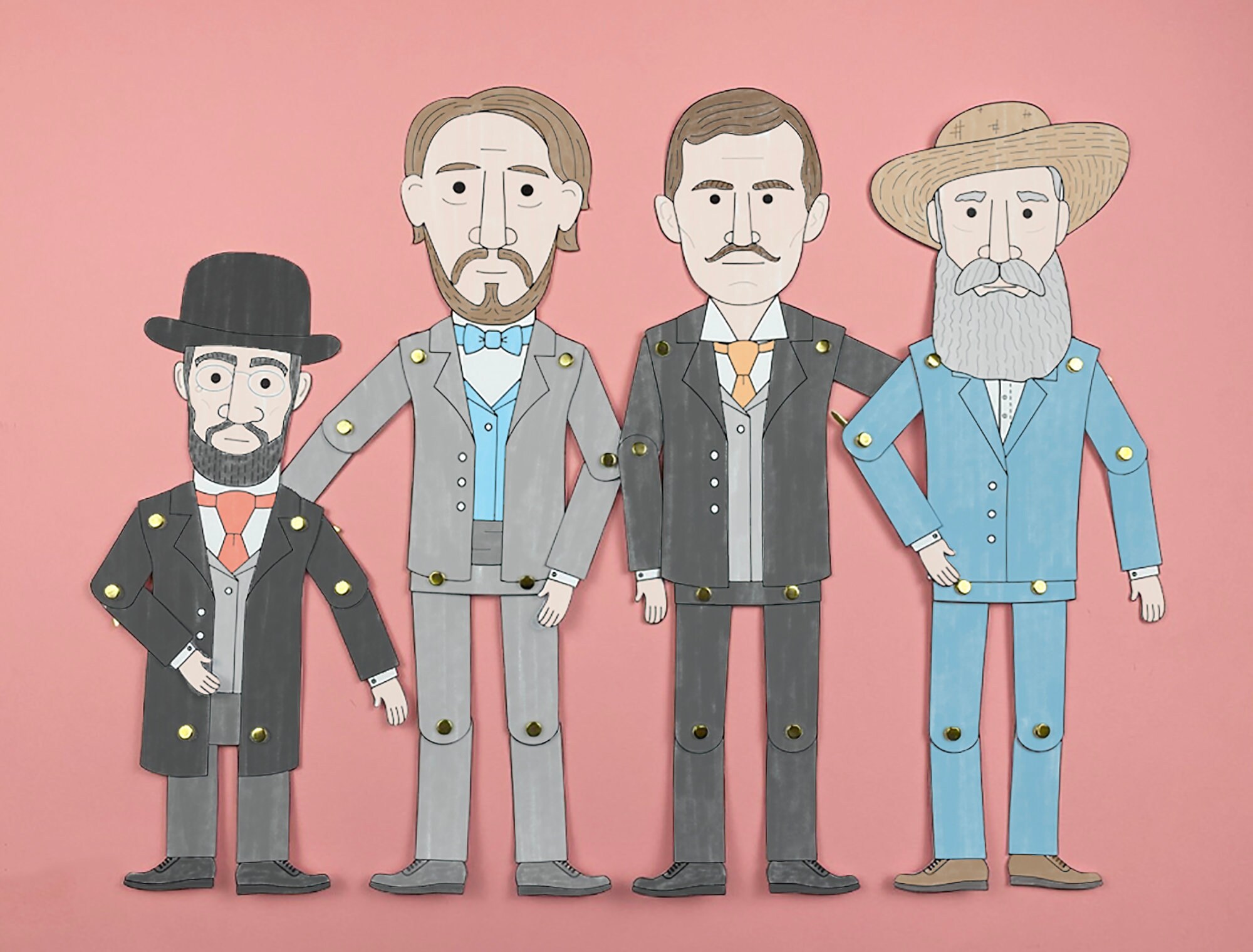 Famous Artist Paper Dolls (monet, Basquiat, Haring, O'keeffe, Da Vinci ...