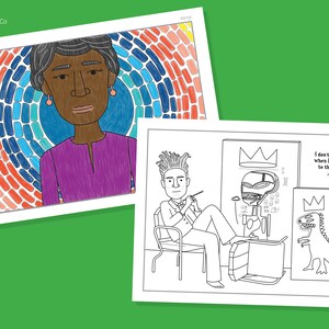Famous Artist Coloring Pages #5 (famous Black Artists Basquiat, Thomas ...
