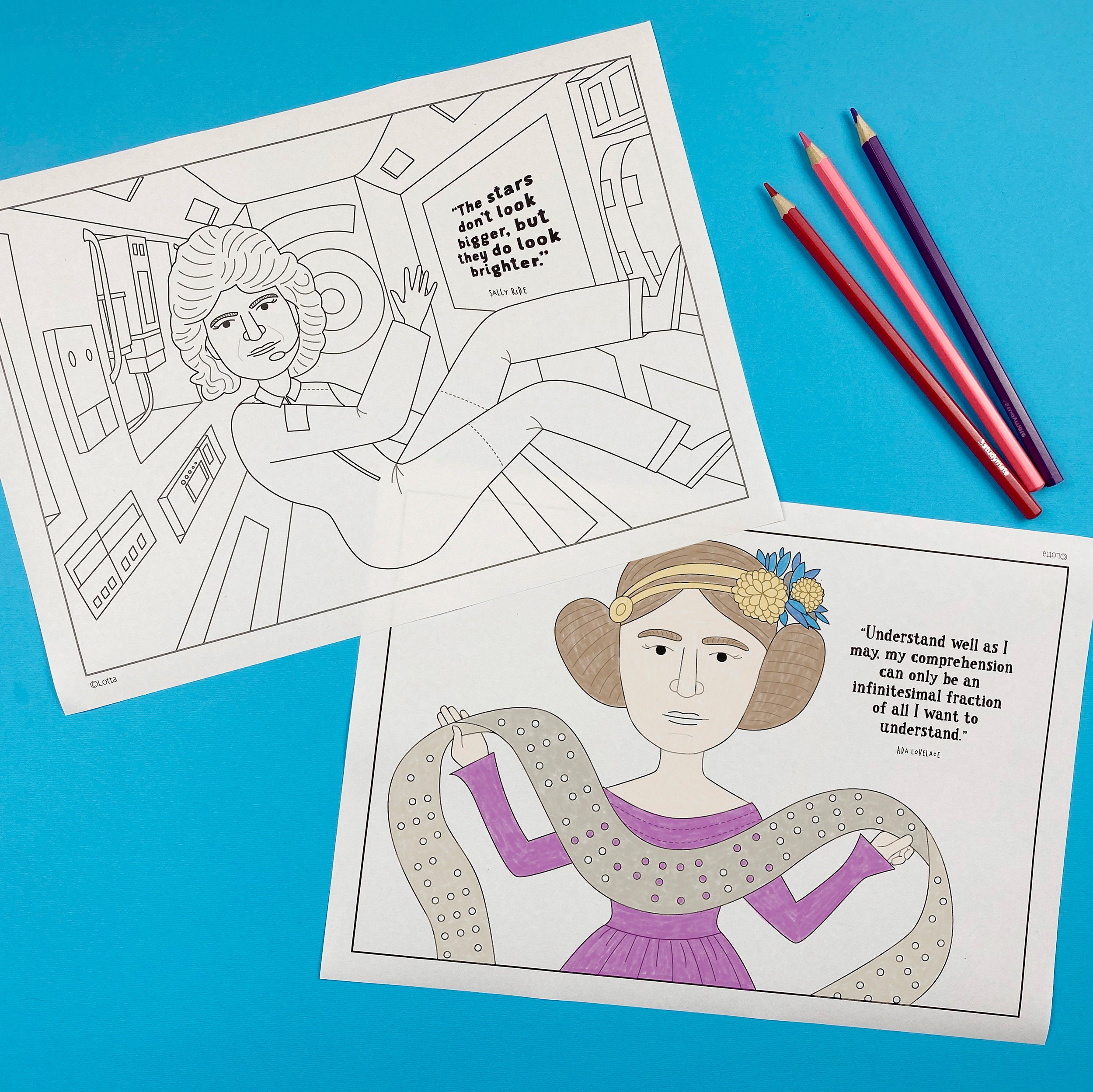 Women in Science Printable Coloring Pages | Women's History Month ...