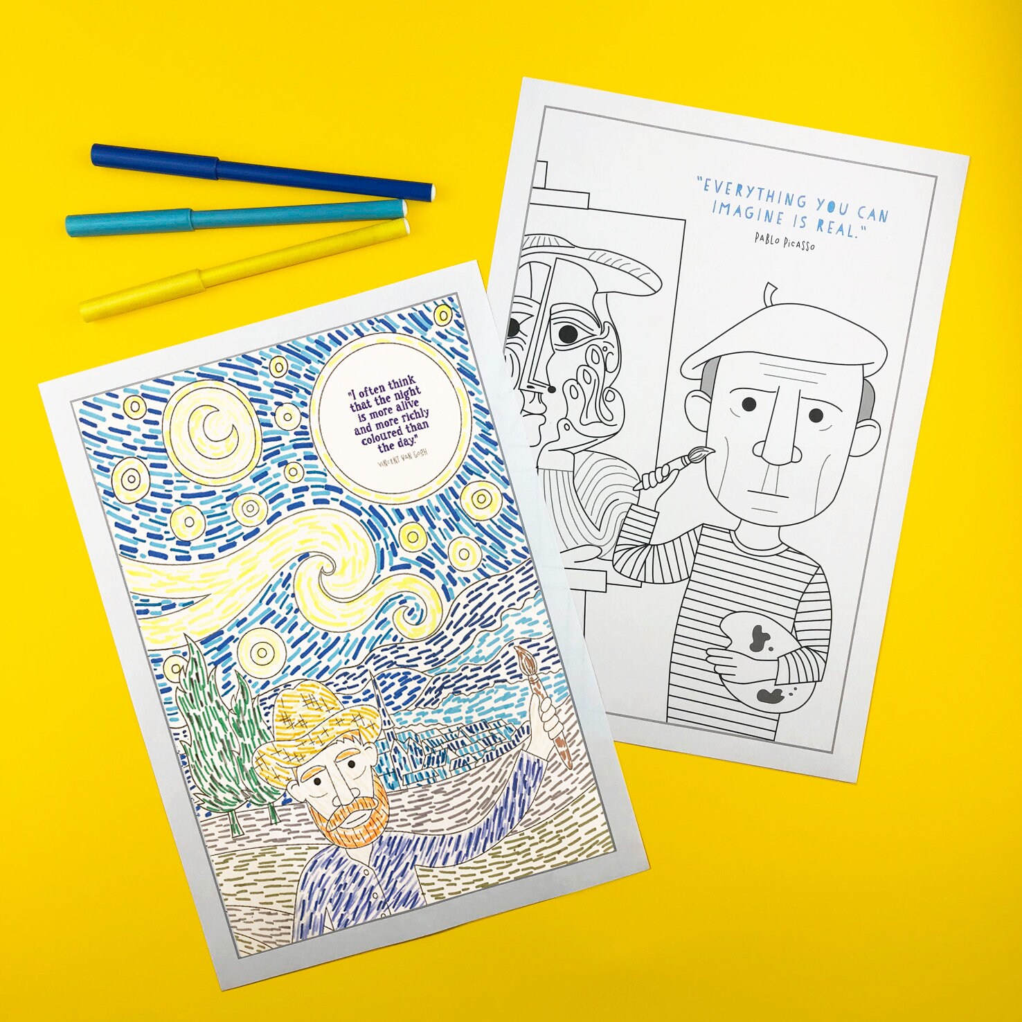 Famous Artist Colouring Pages (printable Coloring Pages for Kids ...