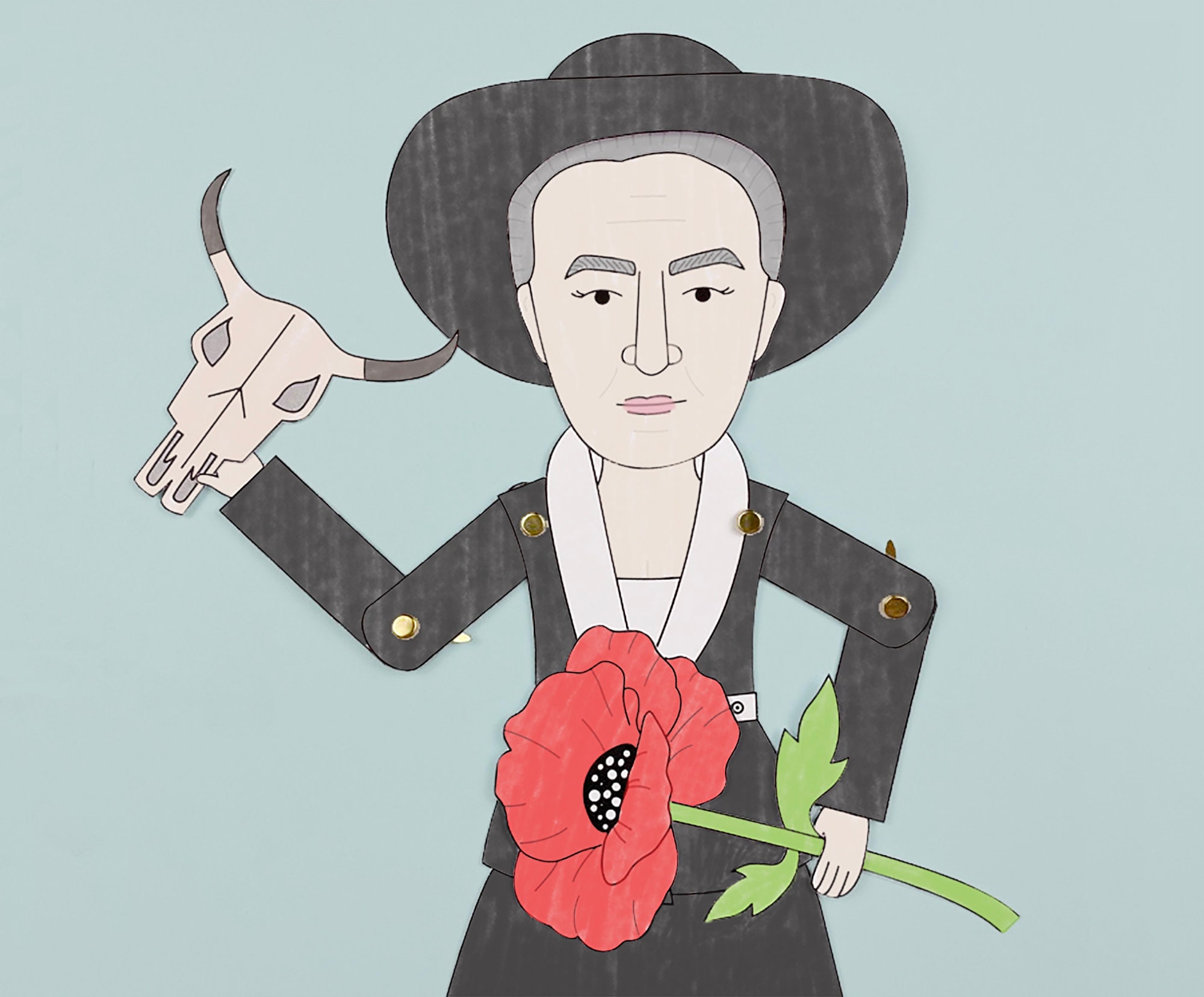 Famous Artist Paper Dolls (monet, Basquiat, Haring, O'keeffe, Da Vinci ...