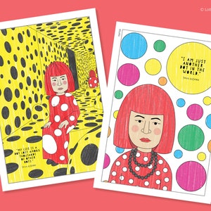 Yayoi Kusama Coloring Pages | Famous Artist Coloring Pages | Art ...