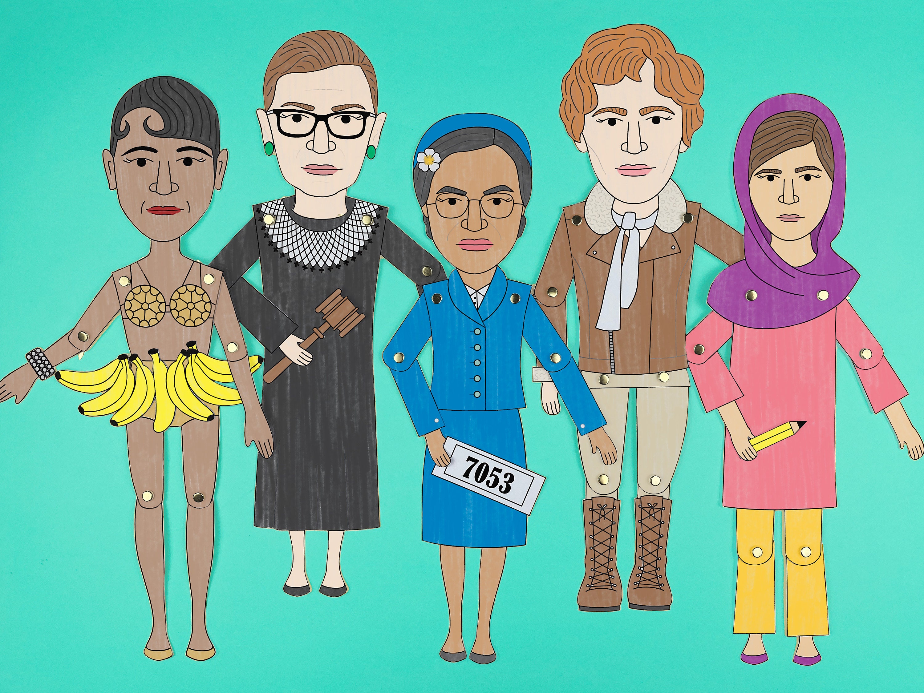 Women in History Paper Dolls 1 Women's History Month Coloring Activity ...