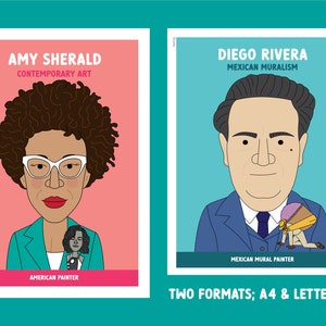 Famous Artist Classroom Posters #2 (20 Artists Hokusai, Much, Klee ...