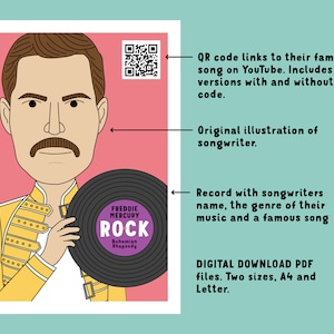 Famous Songwriters Printable Posters (20 Songwriters Parton, Franklin ...