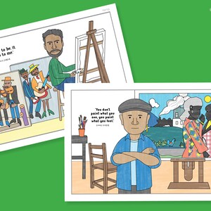 Famous Artist Coloring Pages #5 (famous Black Artists Basquiat, Thomas ...