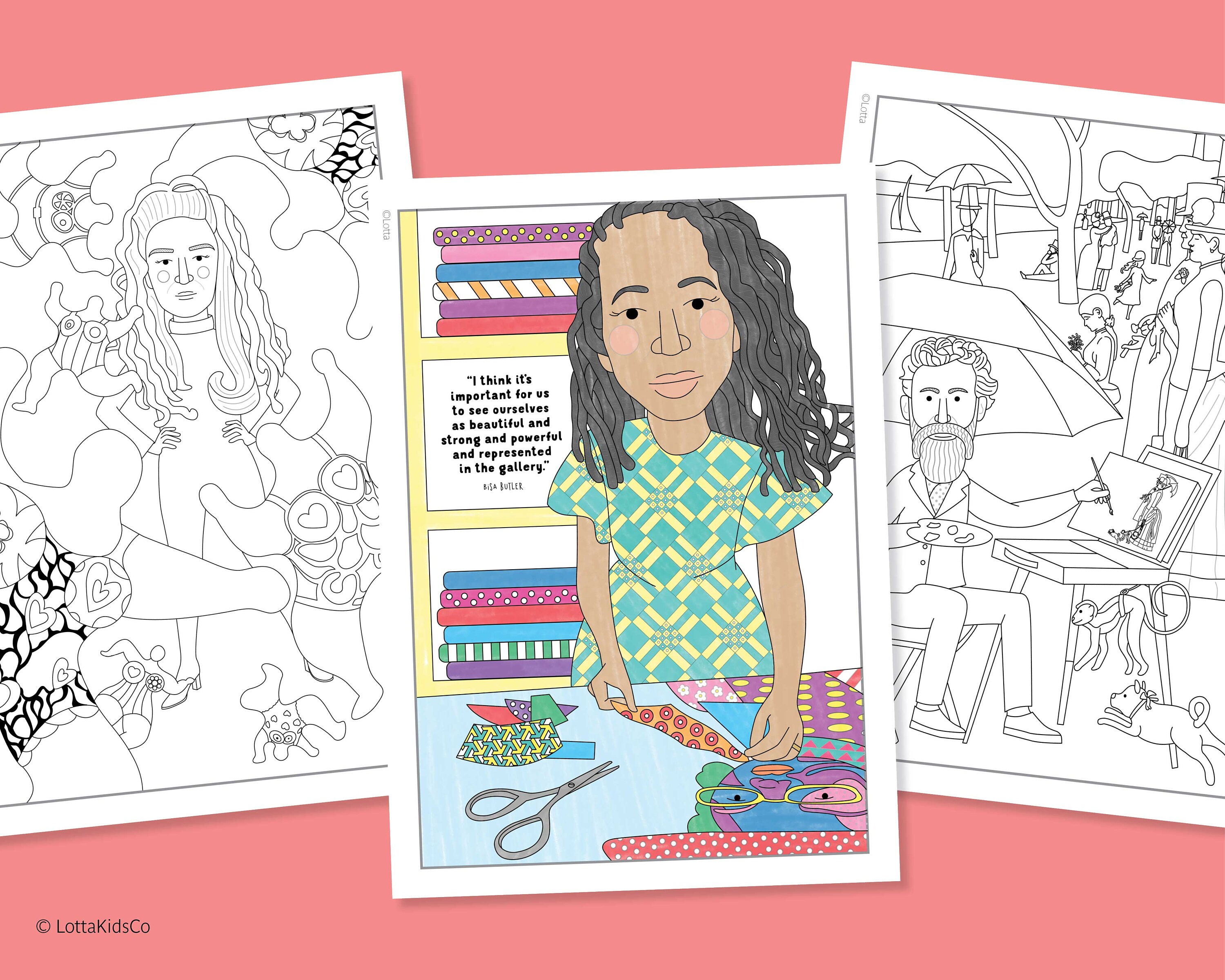 Famous Artist Coloring Pages 7 klimt, Haring, Van Gogh, Frida & More - Etsy