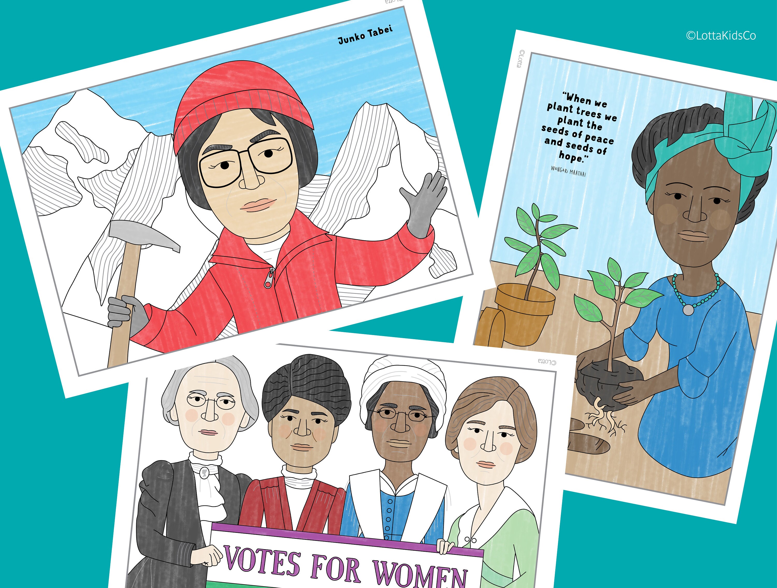 Women's History Coloring Pages Women's History Month Coloring Pages ...