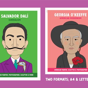 Famous Artist Classroom Posters #1 (20 Artists Matisse, Basquiat, Frida ...