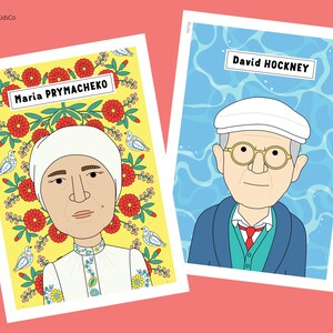 Famous Artist Pattern Posters 5 (10 Artists Hockney, Munch, Degas ...