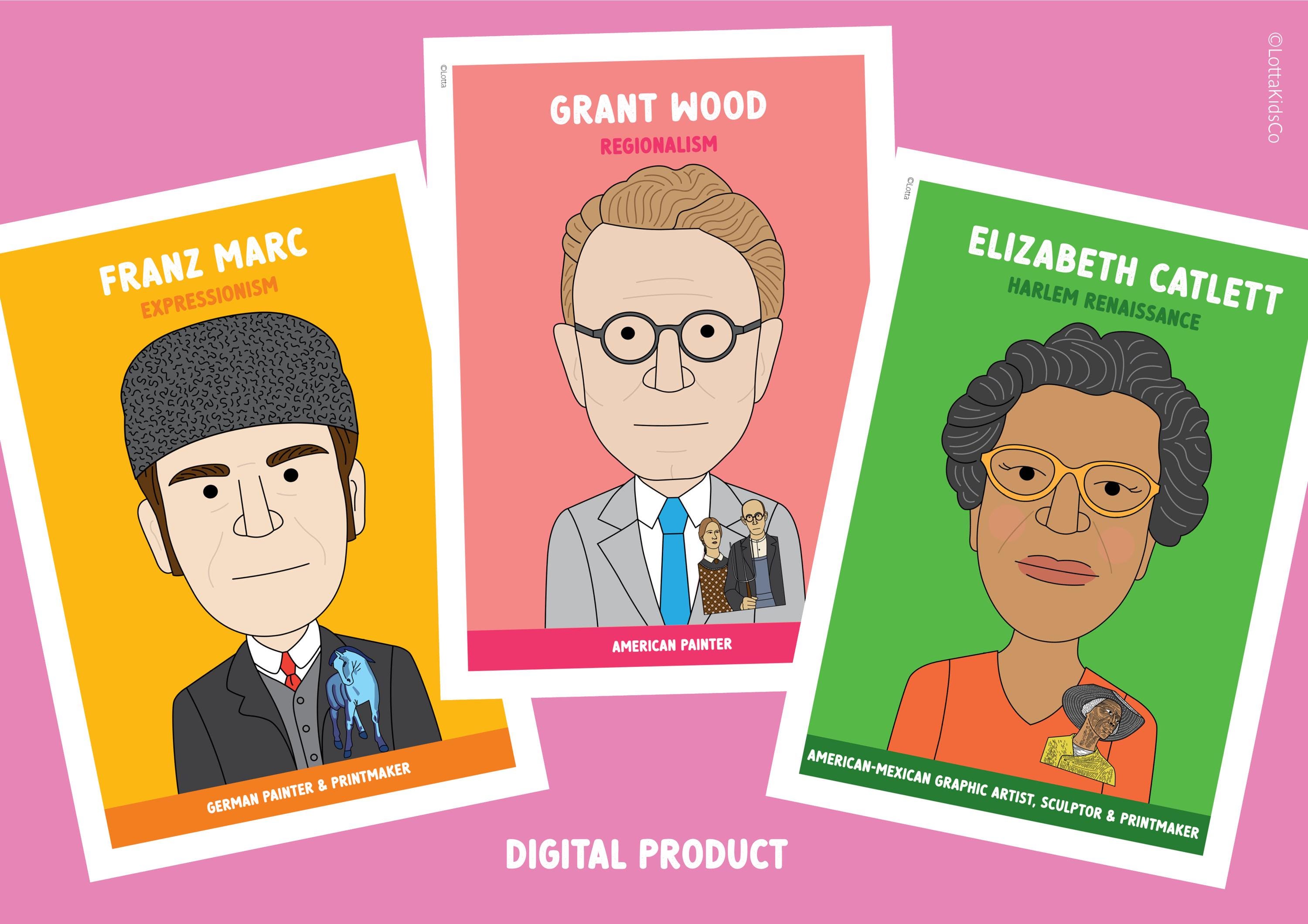 Famous Artist Classroom Posters 6 20 Artists Art Classroom Decor - Etsy