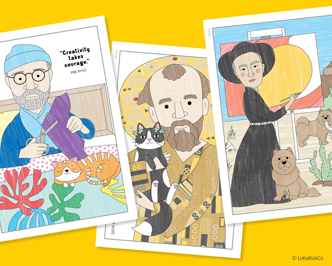 Famous Artist Coloring Pages #8 (frida, Matisse, O’keeffe, Warhol ...