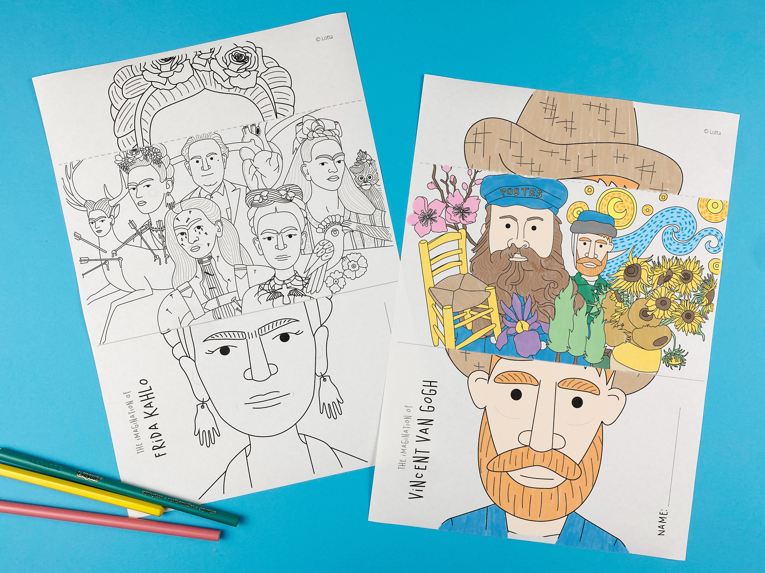 Famous Paintings Coloring Page