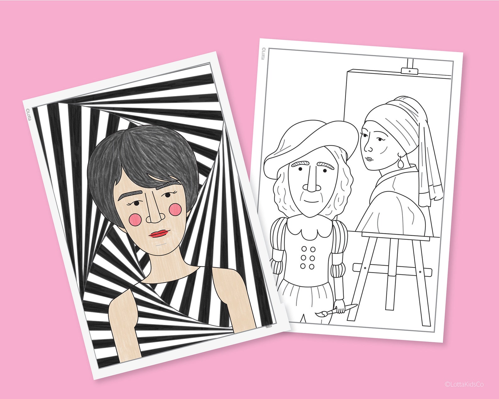 Famous Artist Coloring Pages 3 o'keeffe Munch Degas - Etsy