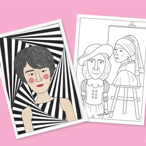 Famous Artist Coloring Pages #3 (o'keeffe, Munch, Degas, Haring ...