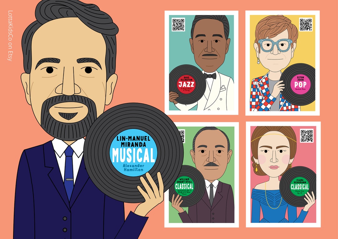 Famous Composers Printable Posters (20 Composers Bach, Brahms, Rogers ...