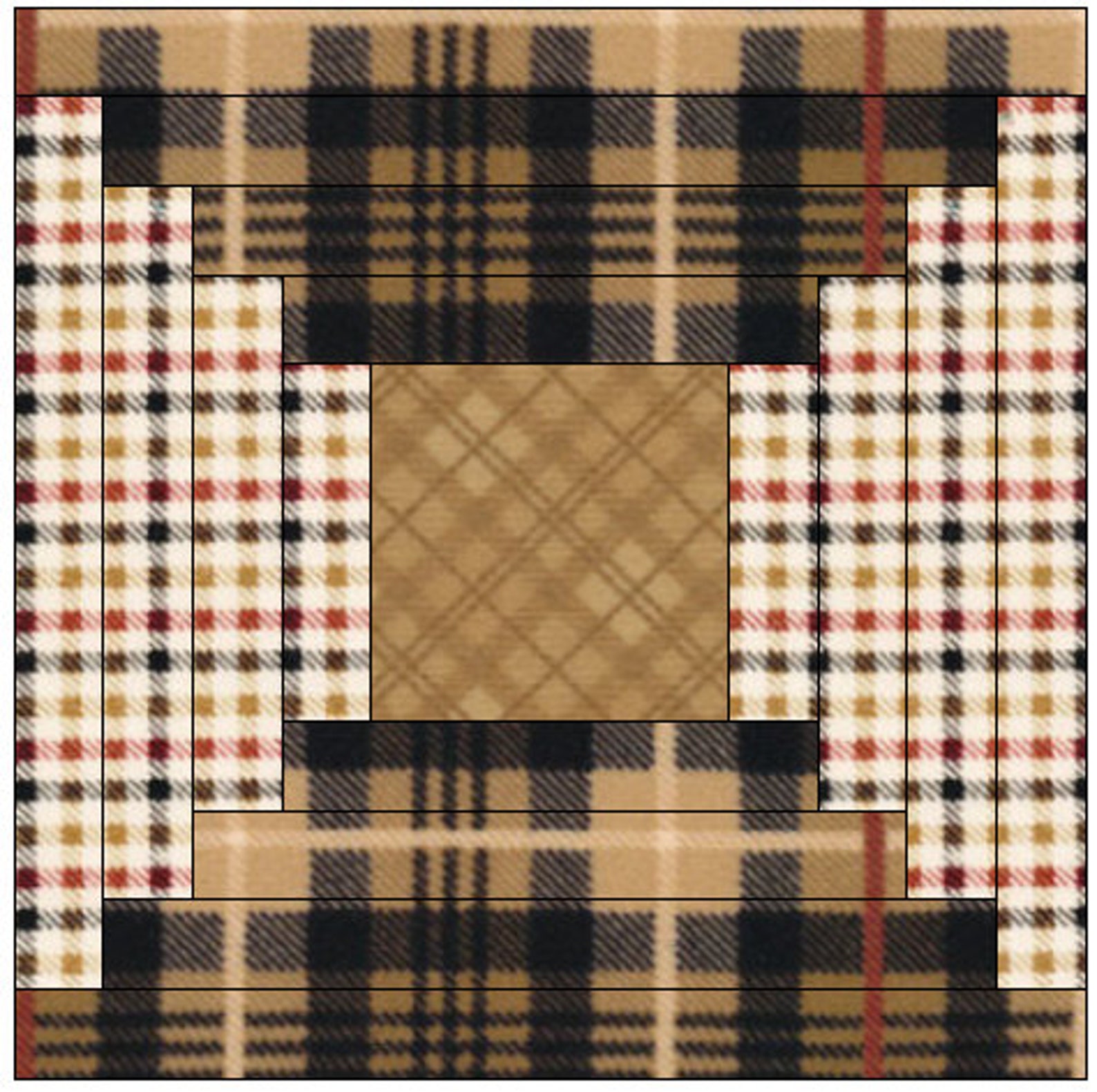 Court House Steps Quilt Block Pattern Download - Etsy