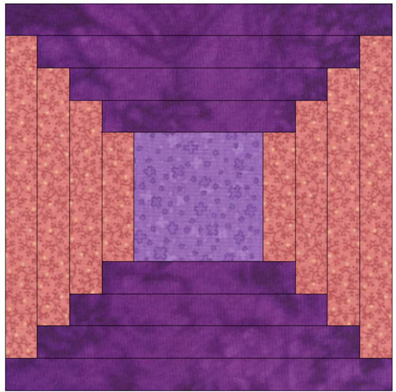 Court House Steps Quilt Block Pattern Download - Etsy