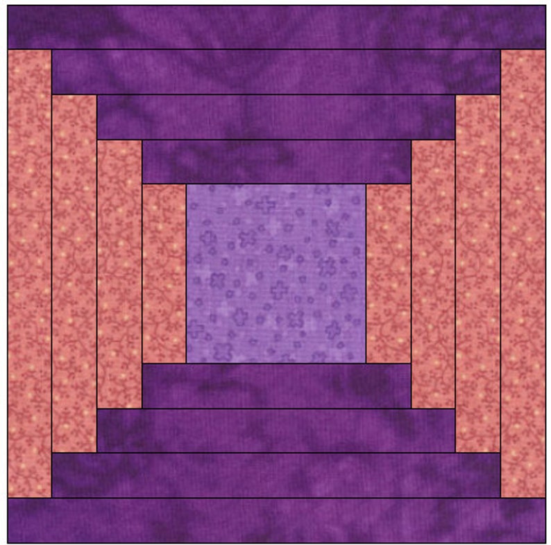 Court House Steps Quilt Block Pattern Download - Etsy