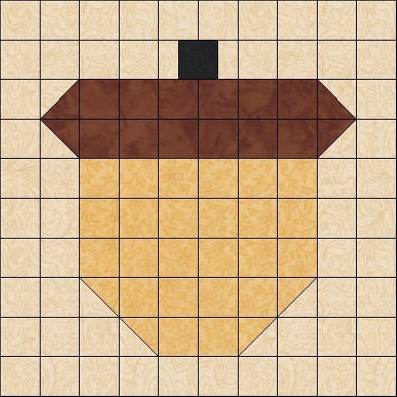 Acorn Quilt Block Pattern Download - Etsy