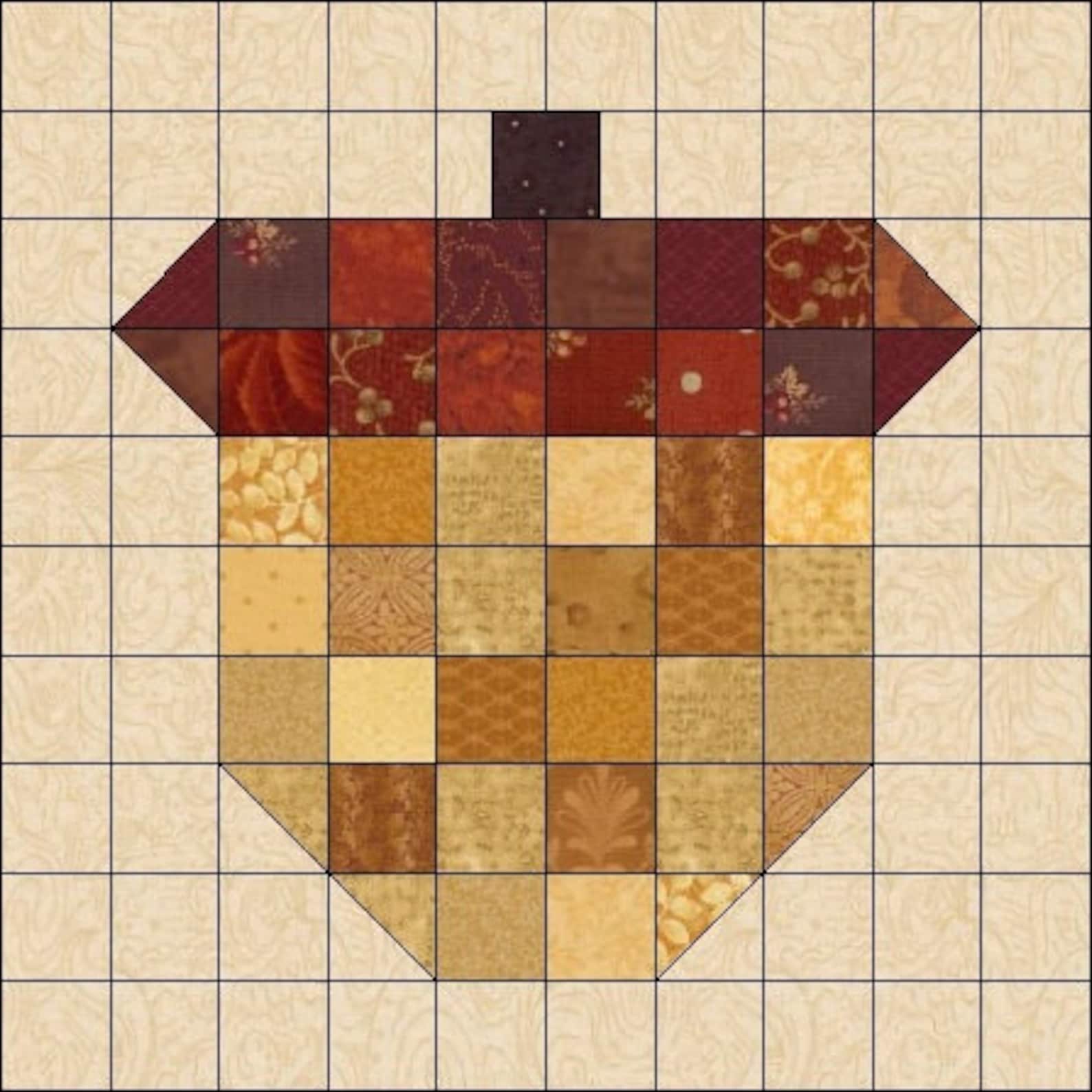 Acorn Quilt Block Pattern Download - Etsy