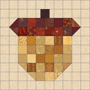 Acorn Quilt Block Pattern Download - Etsy