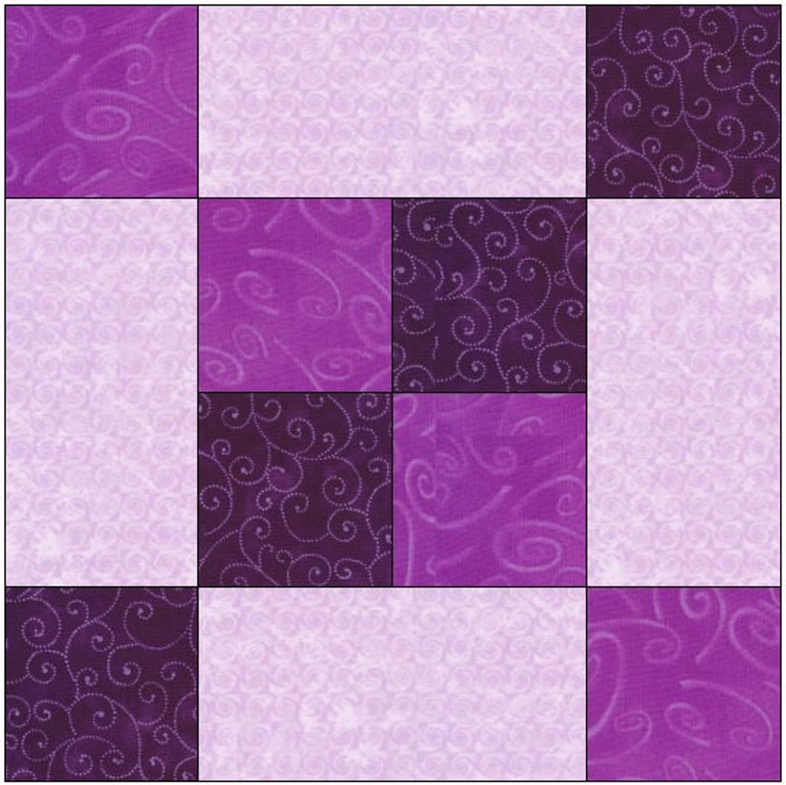 Checks Quilt Block Pattern Download - Etsy