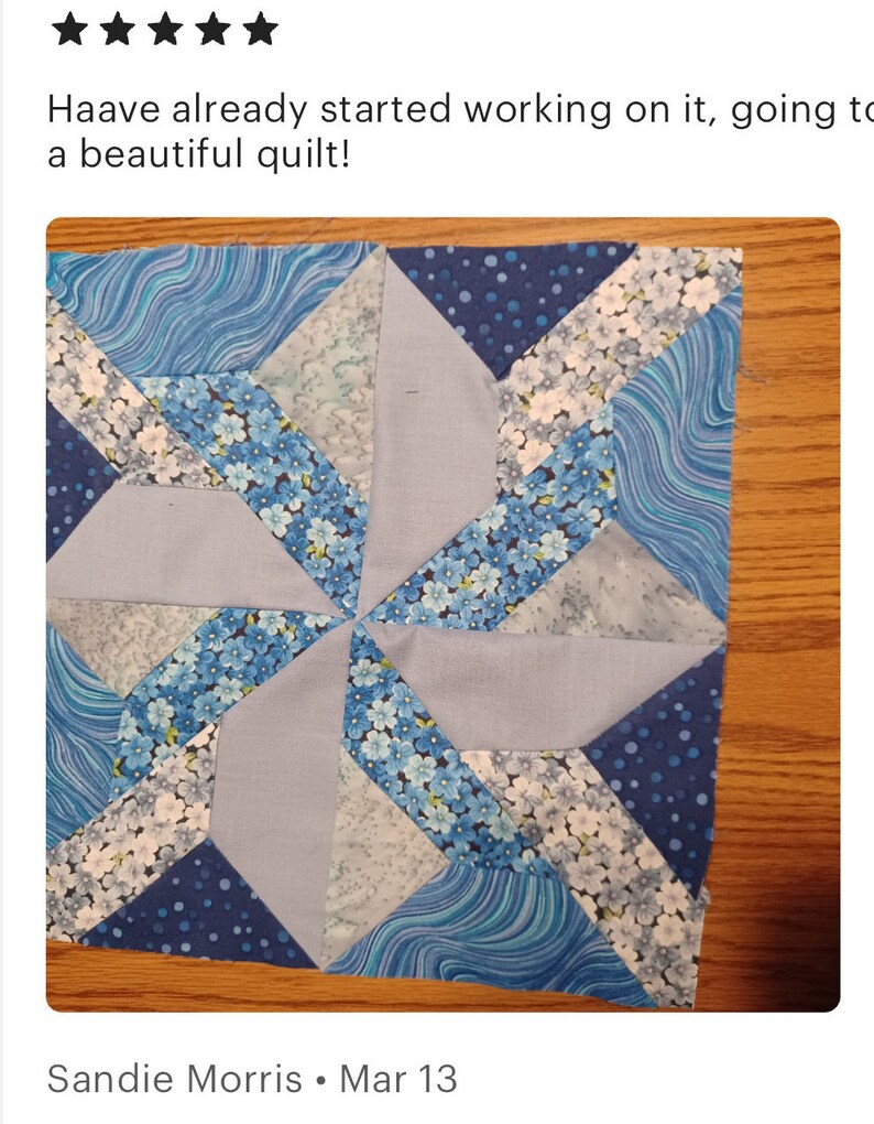 Pinwheel With a Twist Quilt Block Pattern Download - Etsy