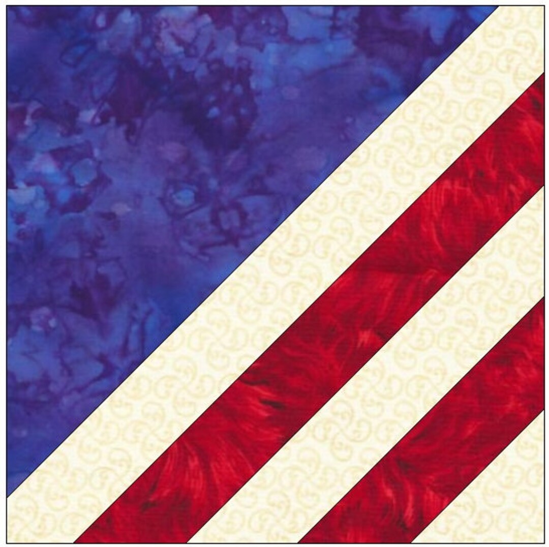 American Flag Quilt Block Pattern Download - Etsy