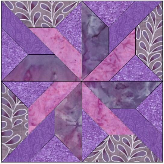 Pinwheel With a Twist Quilt Block Pattern Download - Etsy