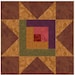 Log Cabin Star Quilt Block Pattern Download - Etsy