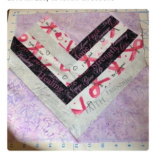 Log Cabin Heart Quilt Block Pattern Download - Etsy