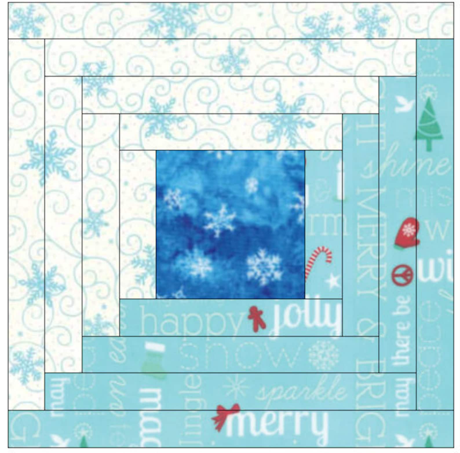 Court House Steps Quilt Block Pattern Download - Etsy