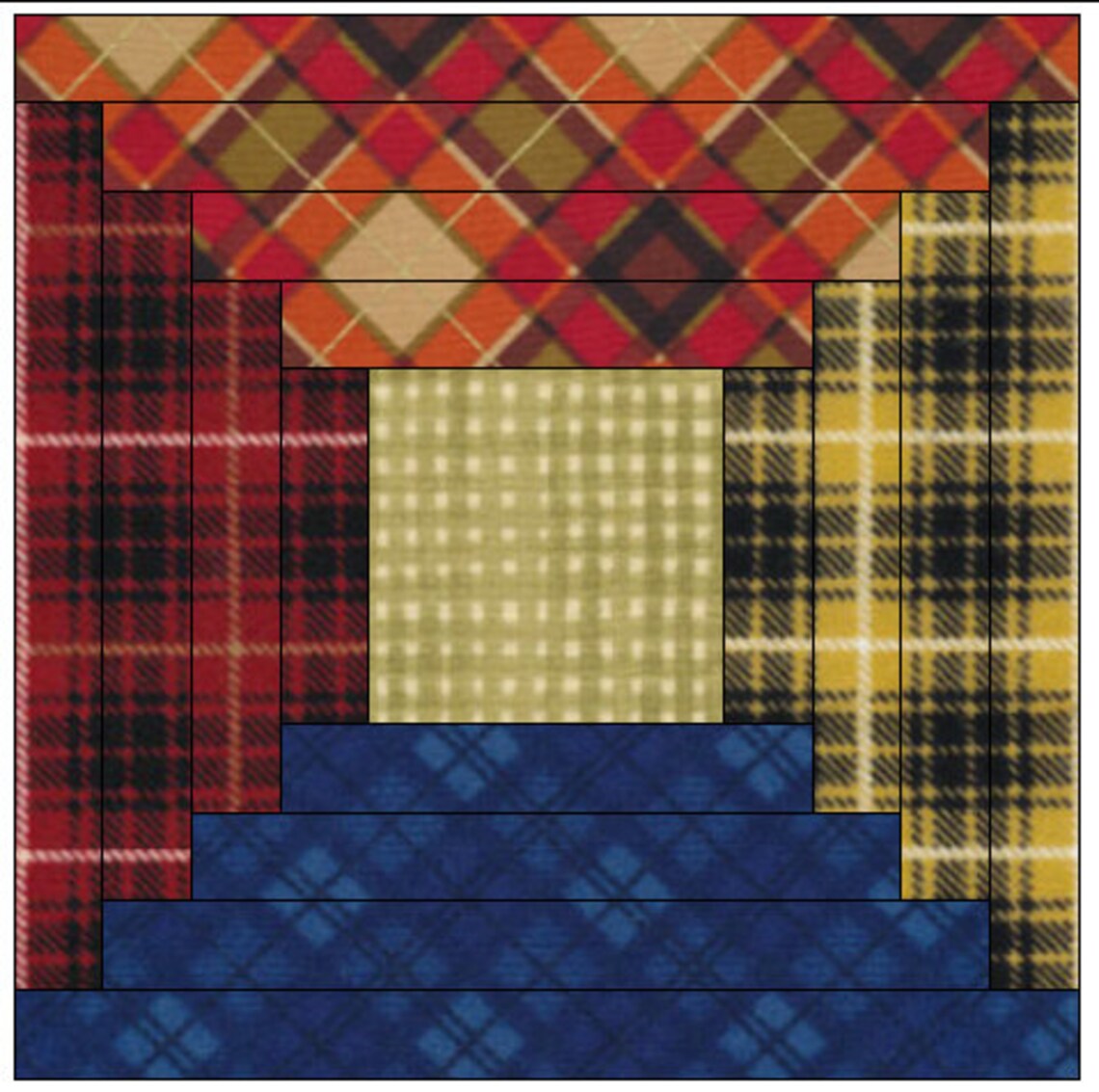 Court House Steps Quilt Block Pattern Download - Etsy