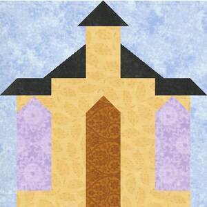 Church 2 Quilt Block Pattern Download - Etsy