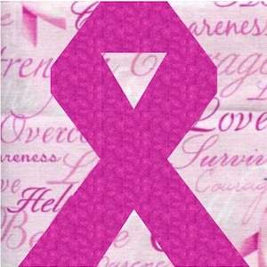 Pink Ribbon Quilt Block Pattern Download - Etsy