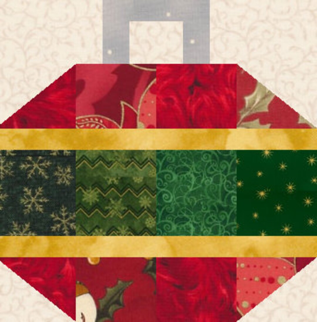 Christmas Ornament Quilt Block Pattern Download - Etsy