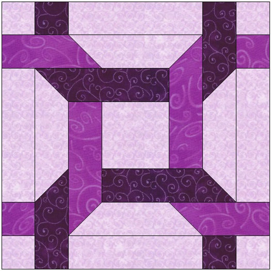 Twist It up Quilt Block Pattern Download - Etsy